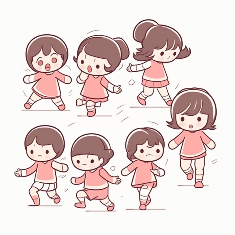 運動会でダンスをする子ども Midjourneyでつくるおたよりラスト